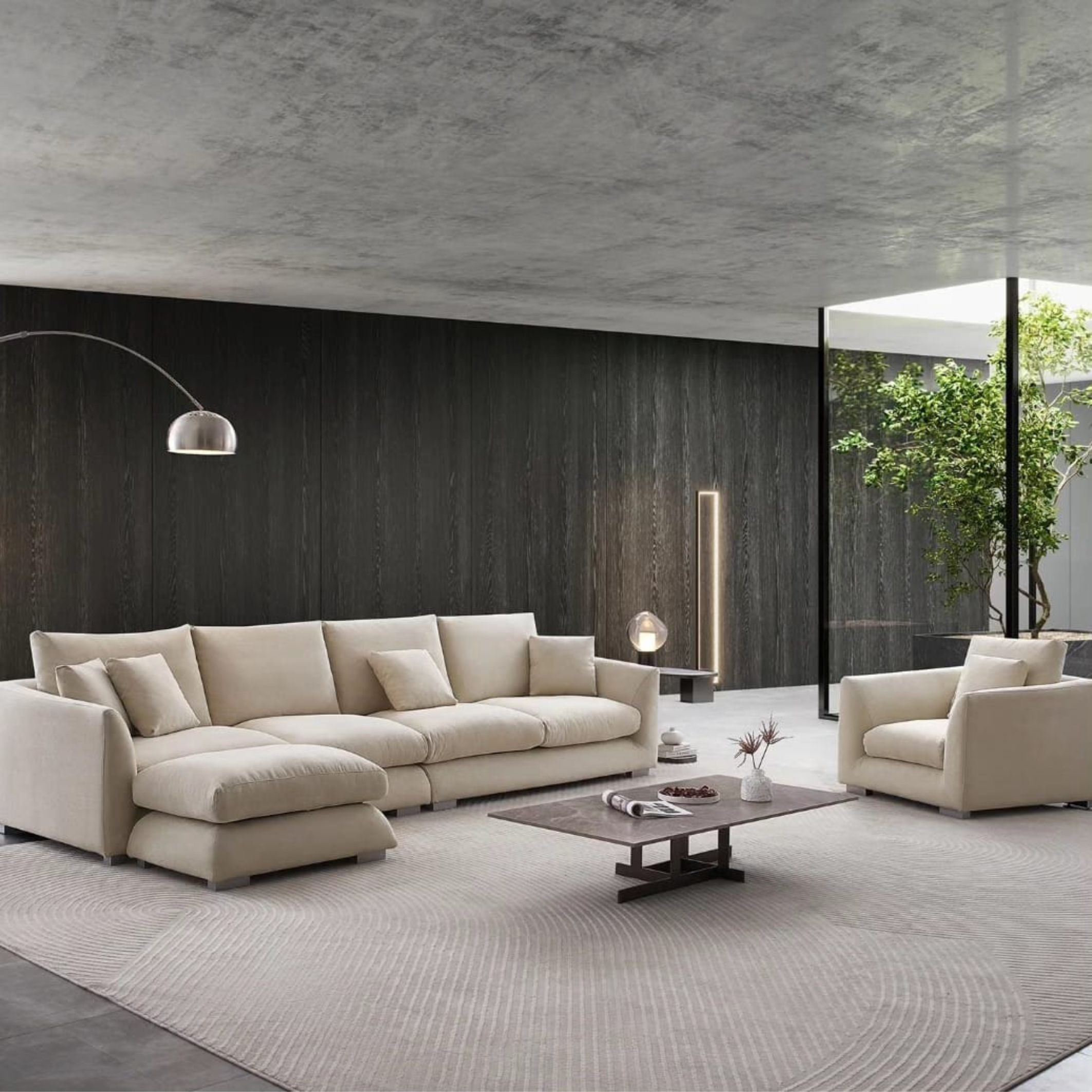 CLEOPATRA'S L SHAPE AND CHAIR SET - sunnyside furniture